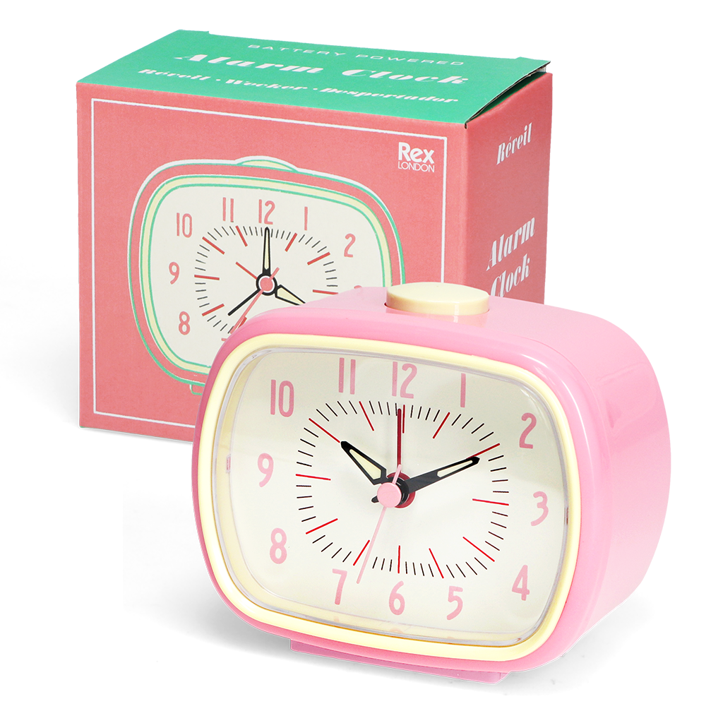 Retro alarm clock - Pink | ﻿Rex London