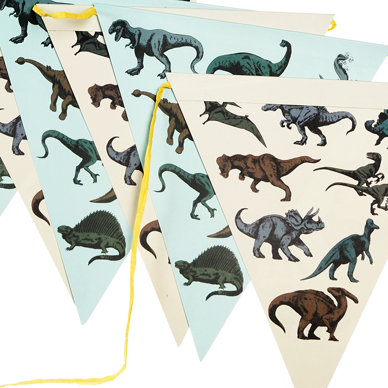 ﻿Party bunting (12 flags) - Prehistoric Land dinosaurs | ﻿Rex London