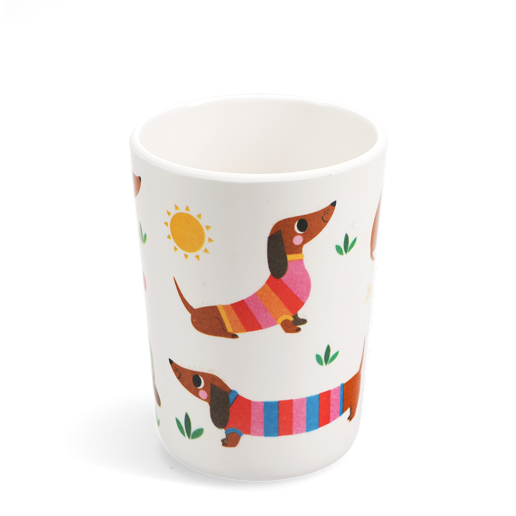 Children's melamine beaker - Sunny Sausage Dog | ﻿Rex London