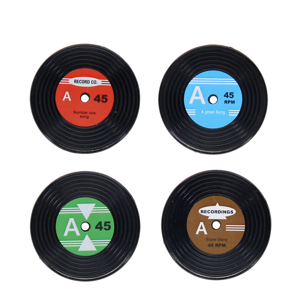 Mini music magnets (set of 4) - Vinyl record | ﻿Rex London