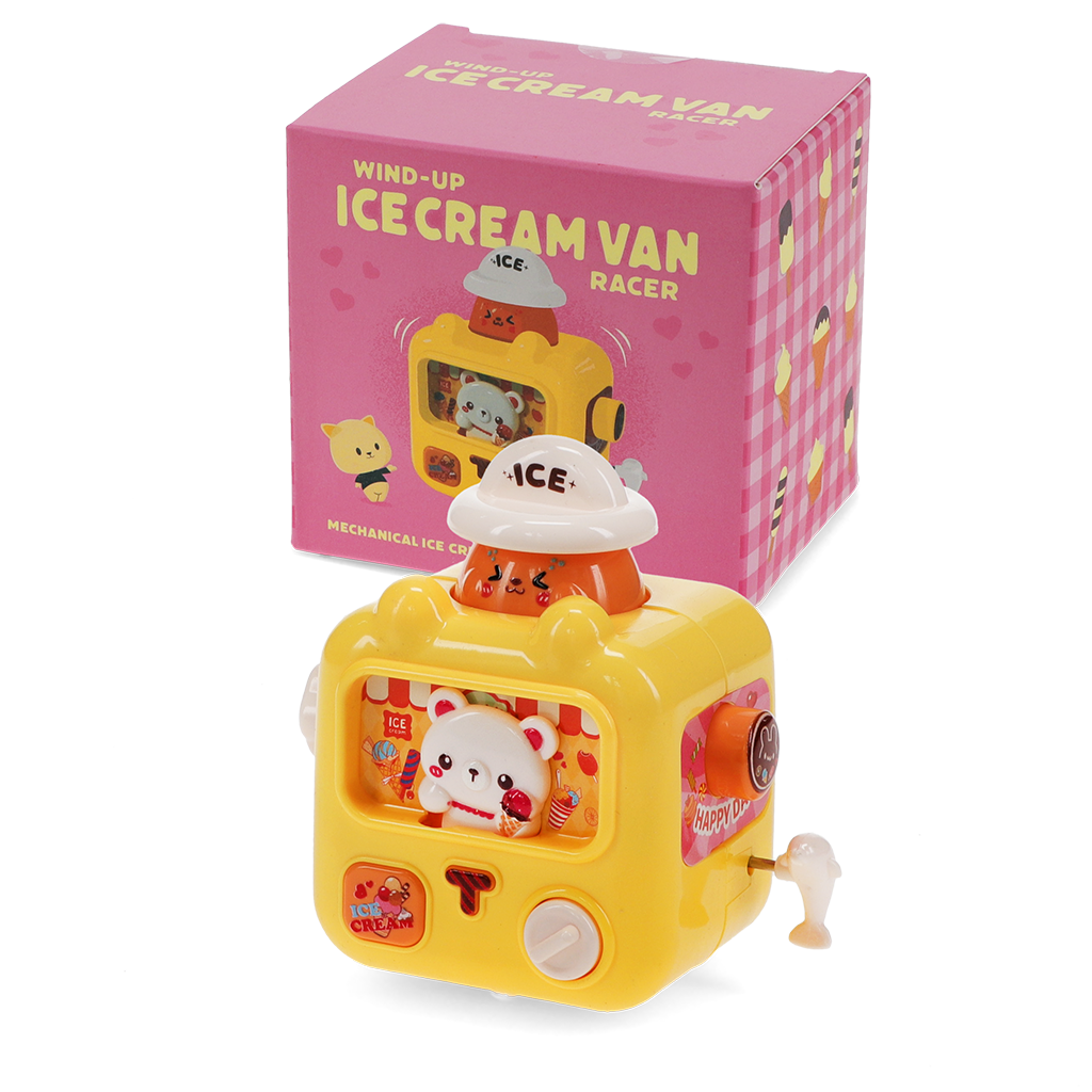 Wind-up ice cream van racer - Yellow | ﻿Rex London