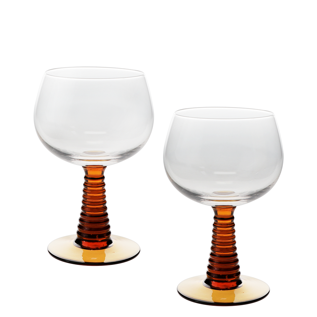 Roemer glasses 350ml (set of 2) - Amber | ﻿Rex London