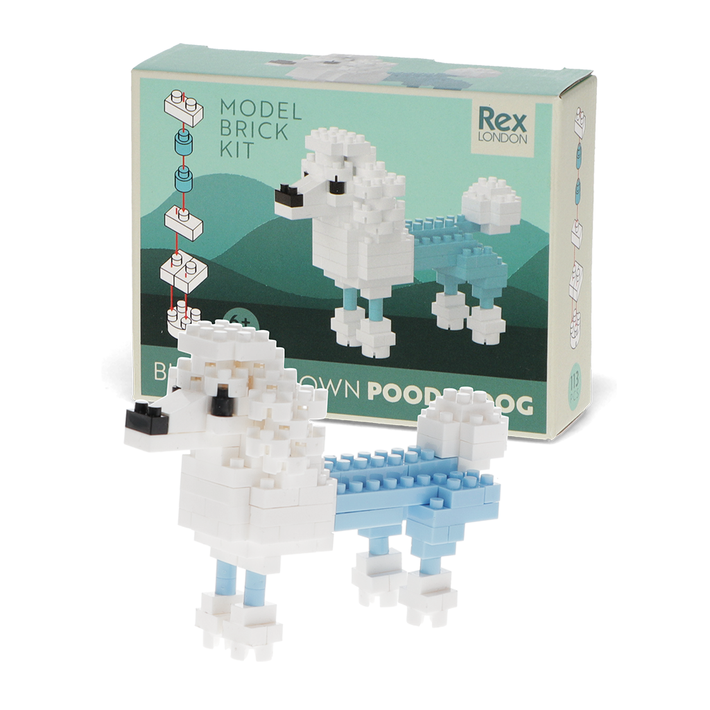 Build your own dog model brick kit - Poodle | ﻿Rex London