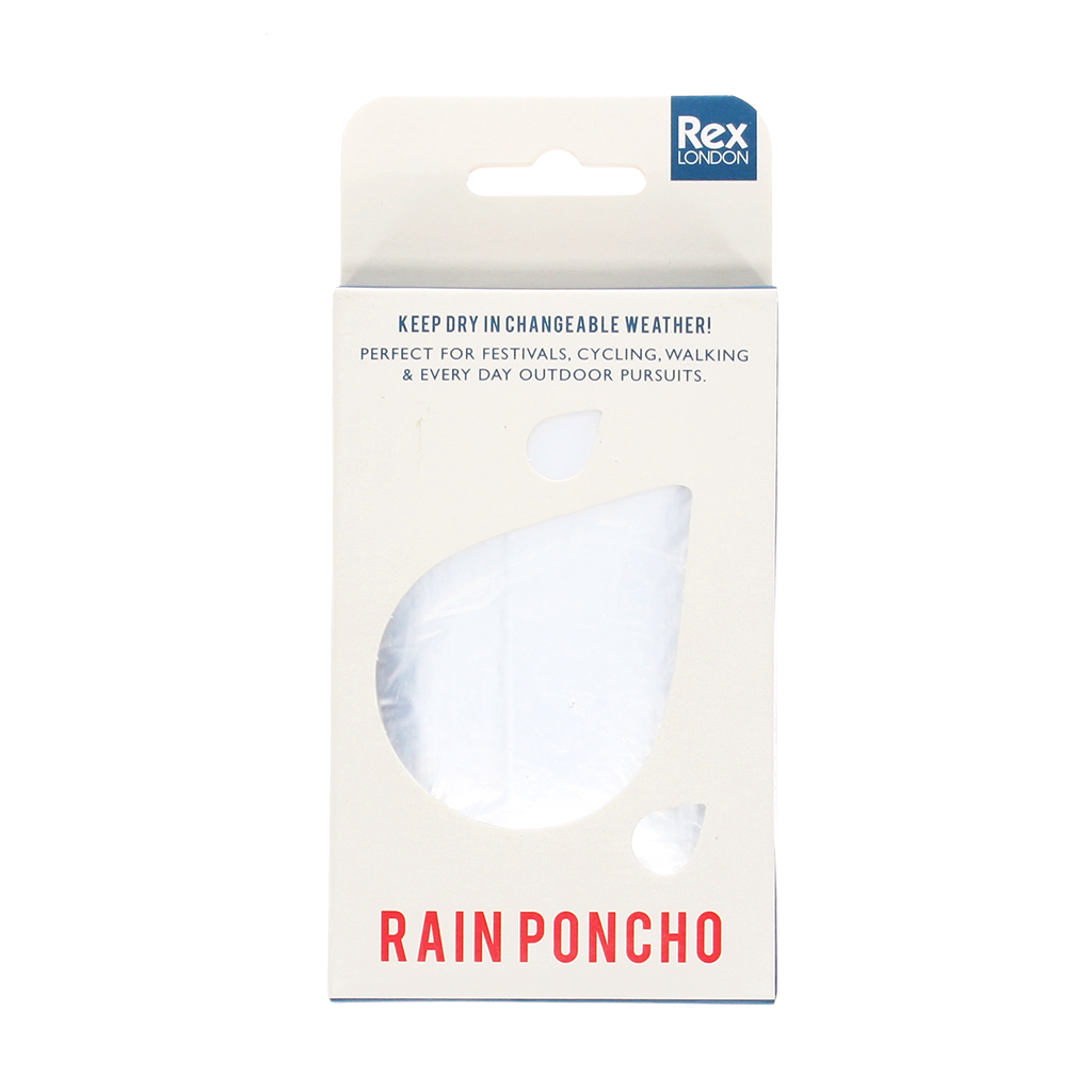 Emergency rain poncho - Blue box | ﻿Rex London
