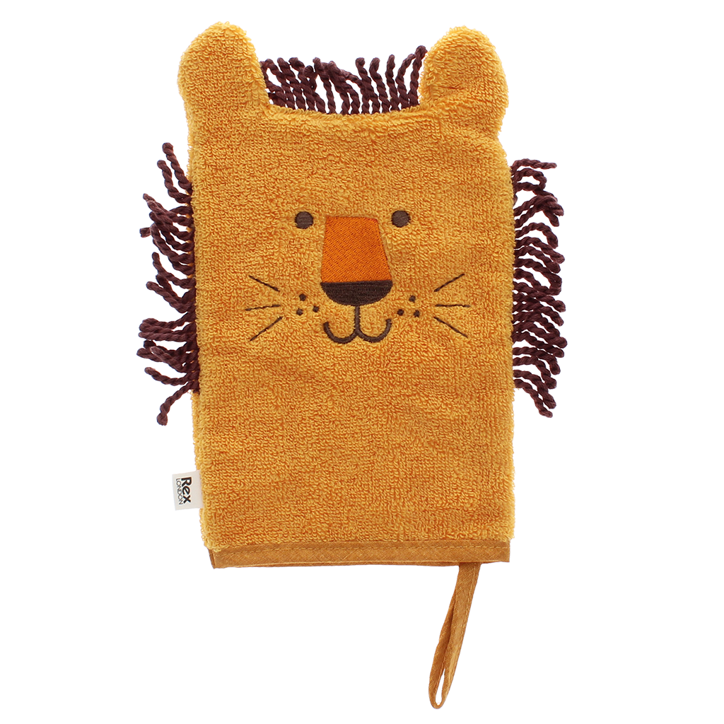 Baby bath mitt - Lion | ﻿Rex London