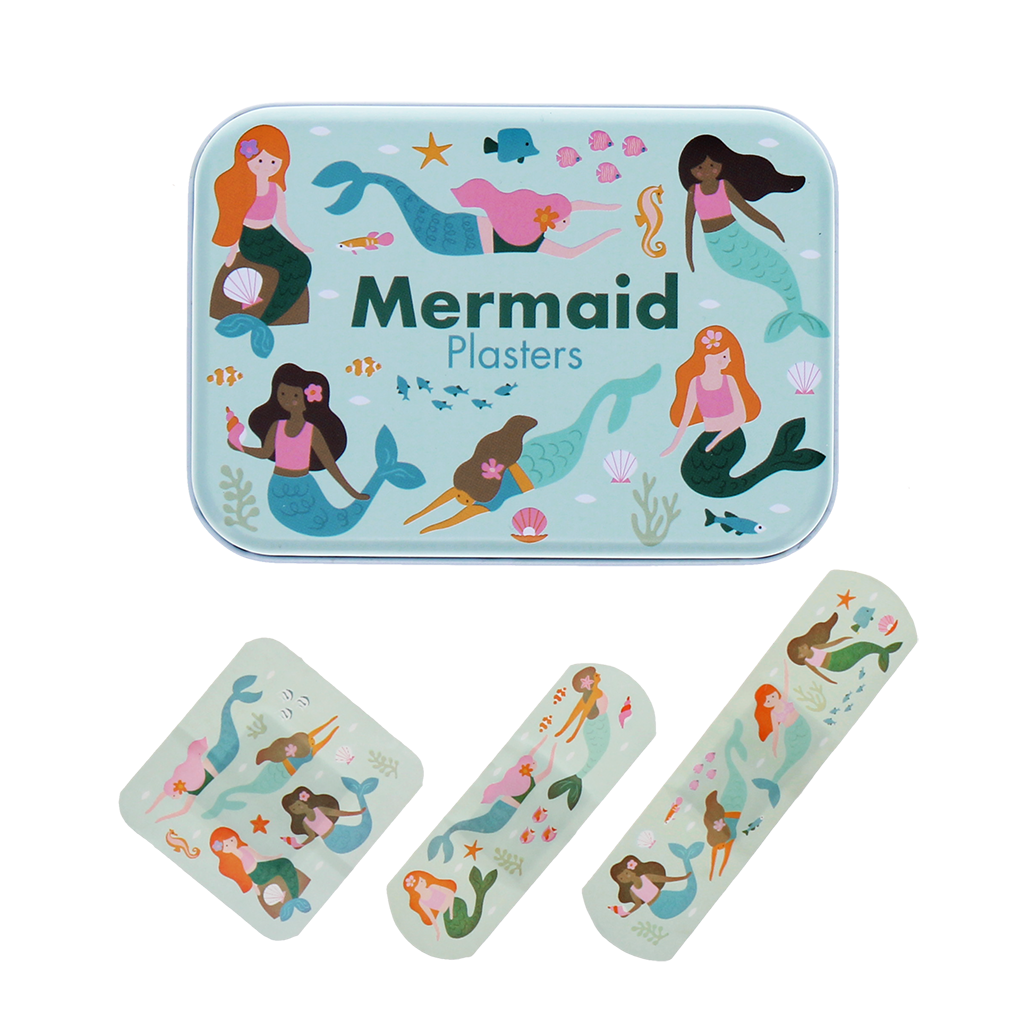 Children's plasters in a tin (30 pcs) - Mermaid | ﻿Rex London