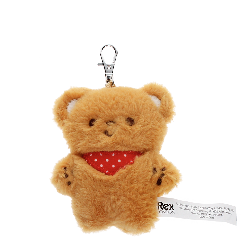 Fluffy keyring bag charm - Teddy bear | ﻿Rex London