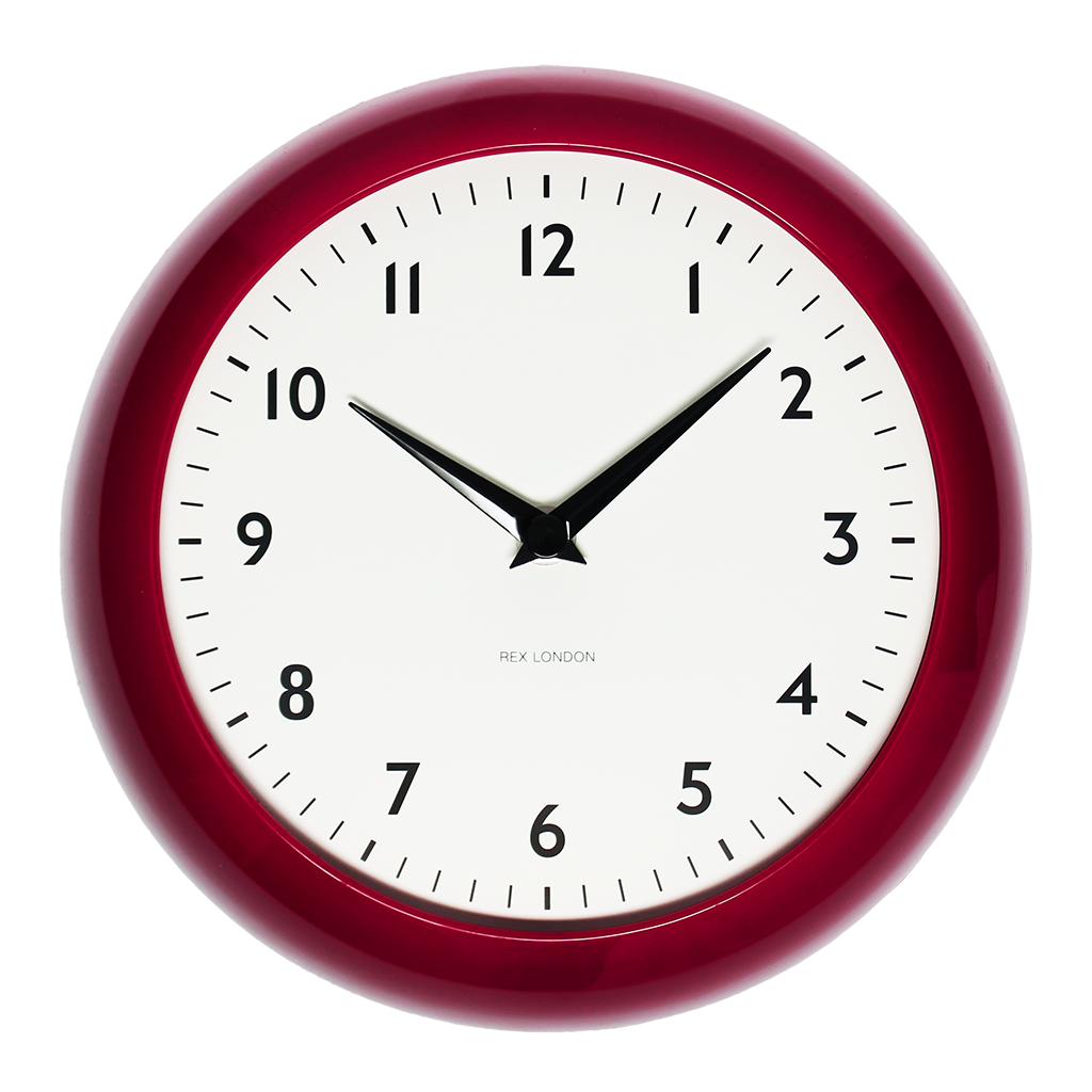 Retro wall clock - Red | ﻿Rex London