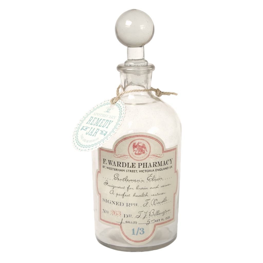 GLASS APOTHECARY BOTTLE ELIXIR | ﻿Rex London