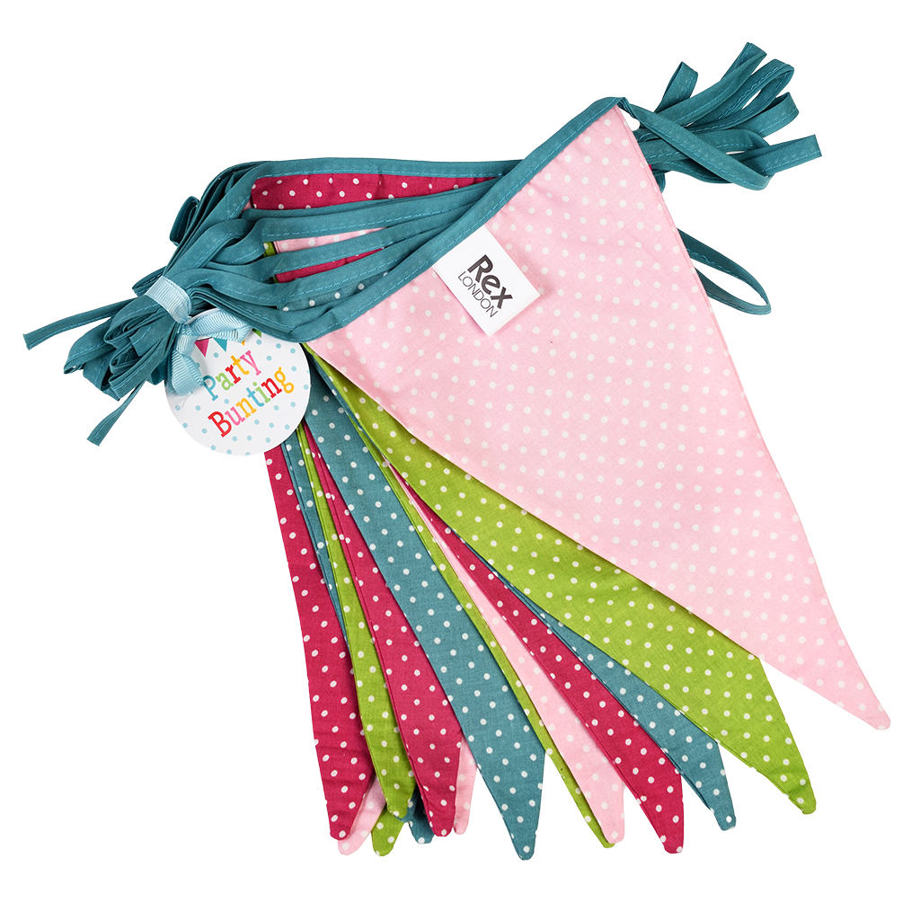 Multi Coloured Spotty Washable Cotton Bunting | ﻿Rex London