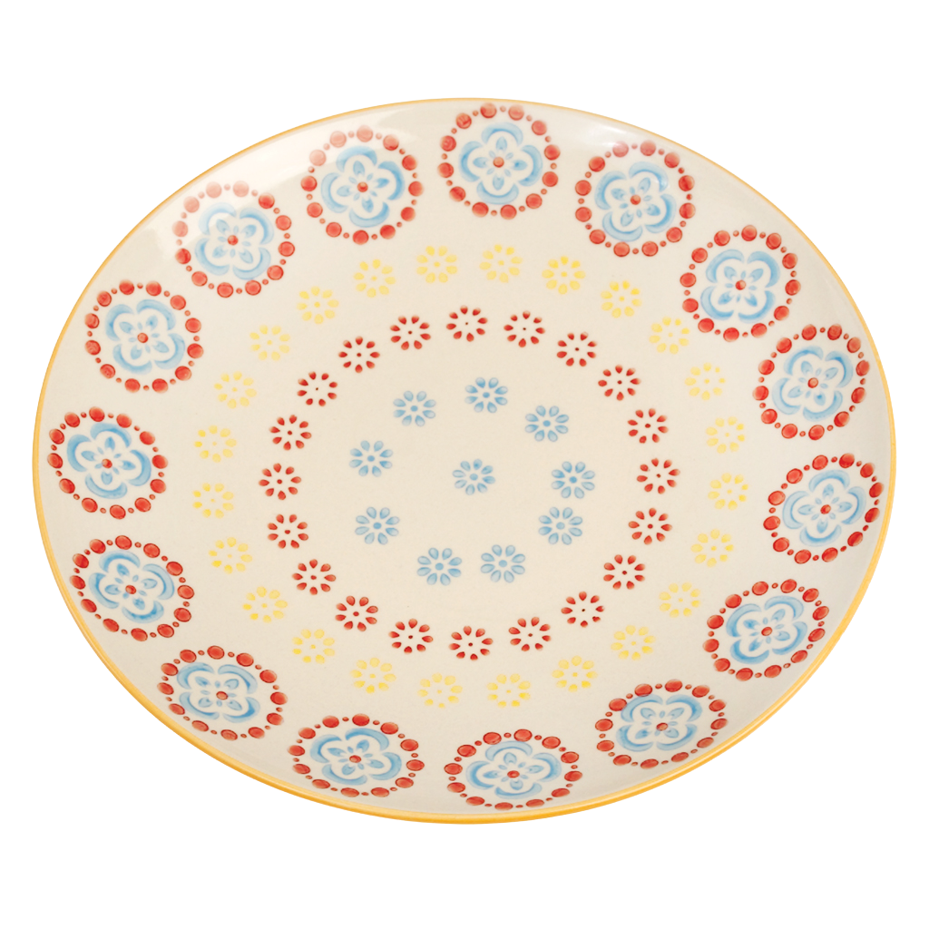 STONEWARE PLATE CINNAMON FLOWER | ﻿Rex London