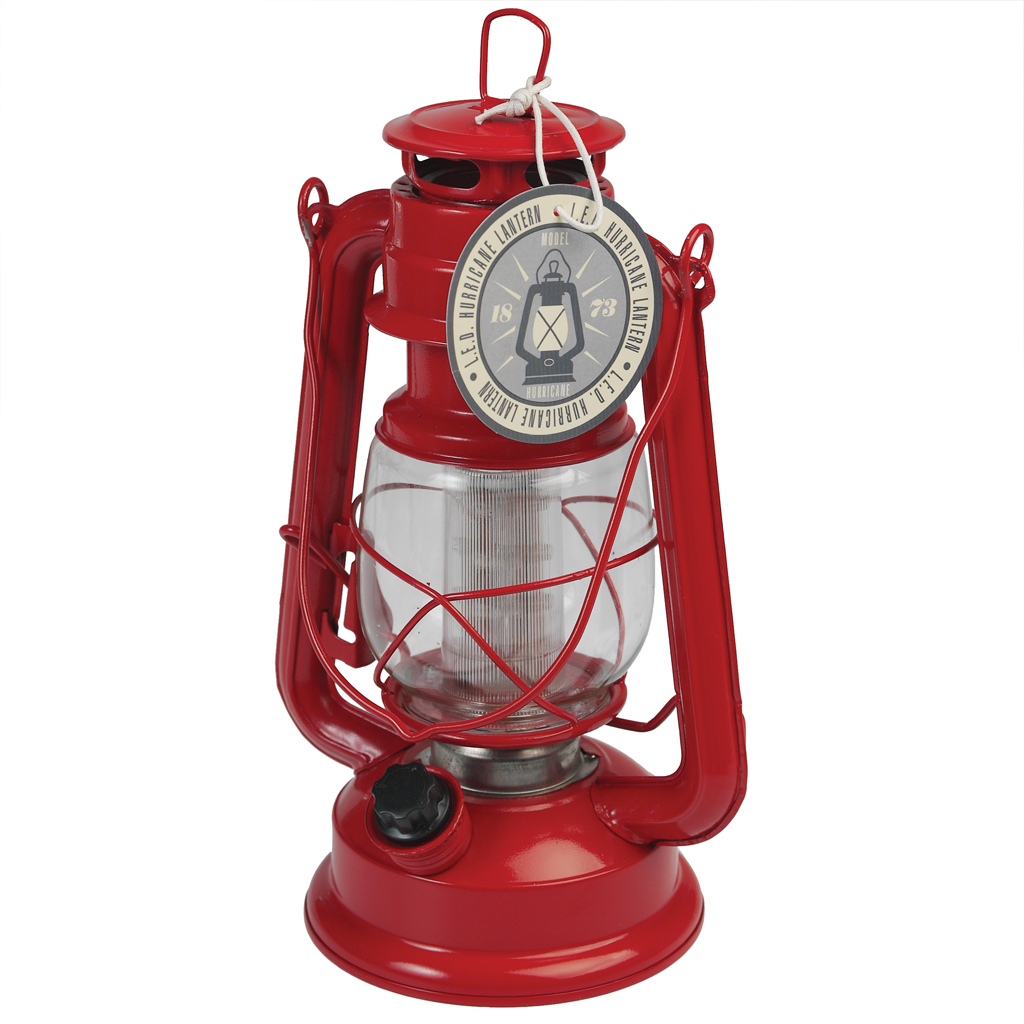 RED L.E.D BATTERY POWERED HURRICANE LAMP | ﻿Rex London