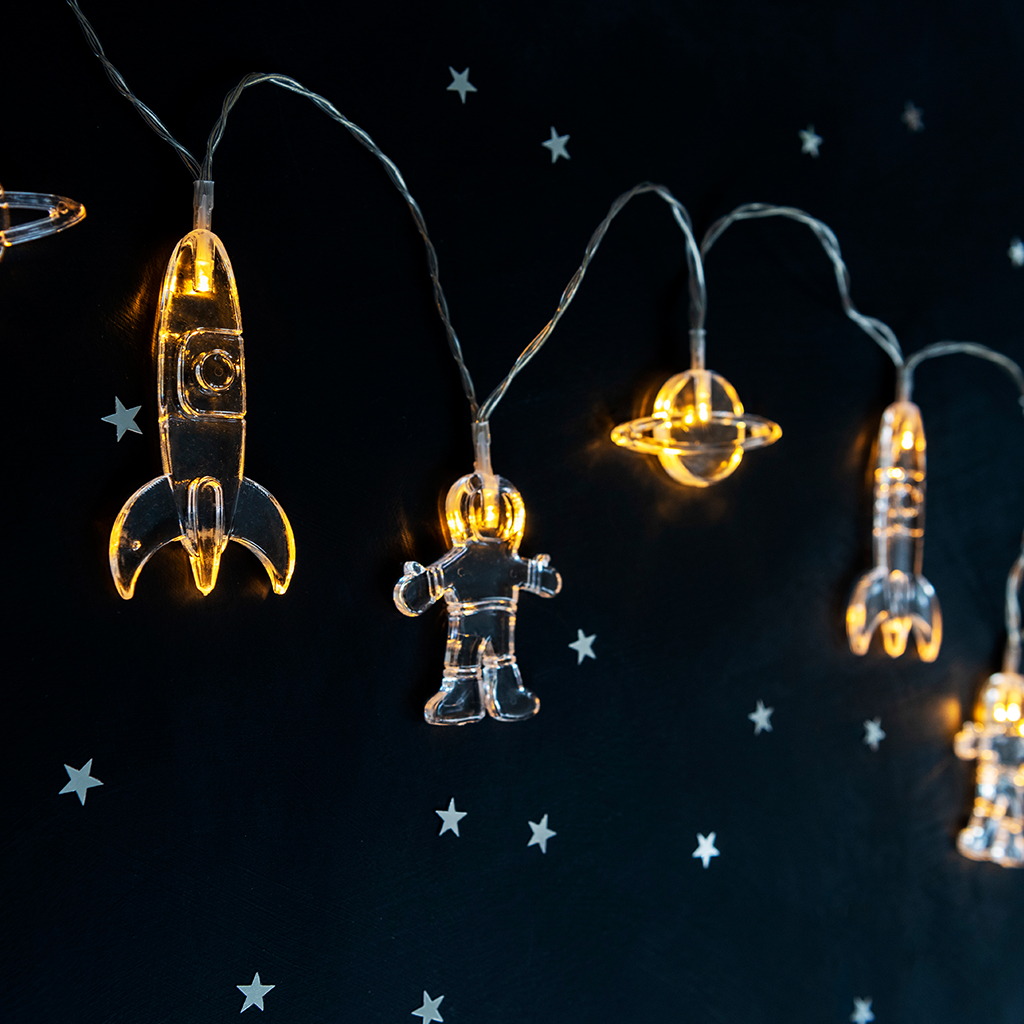 String of space rocket LED lights - Space Age | ﻿Rex London