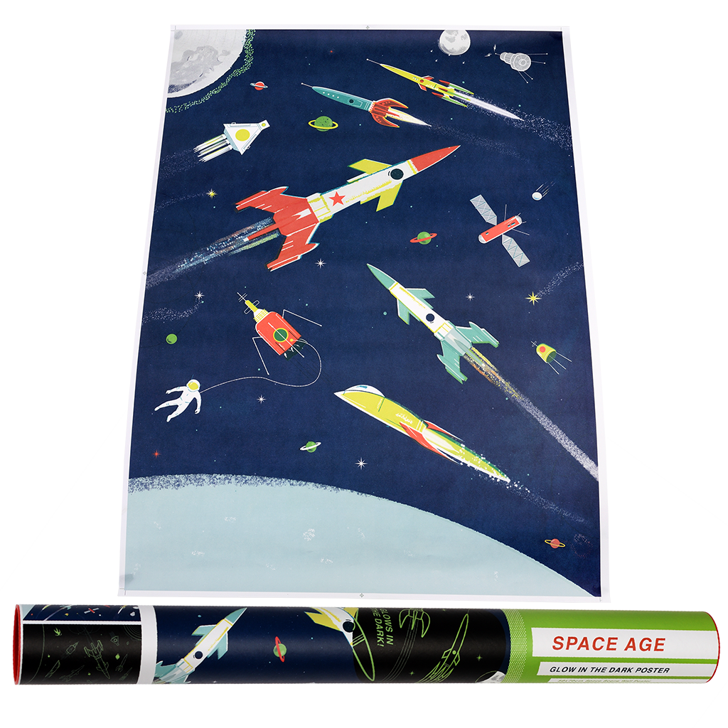 Glow in the dark poster - Space Age | ﻿Rex London