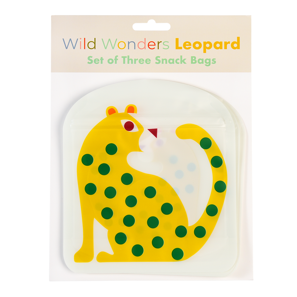 Reusable snack bags (set of 3) -Leopard | ﻿Rex London