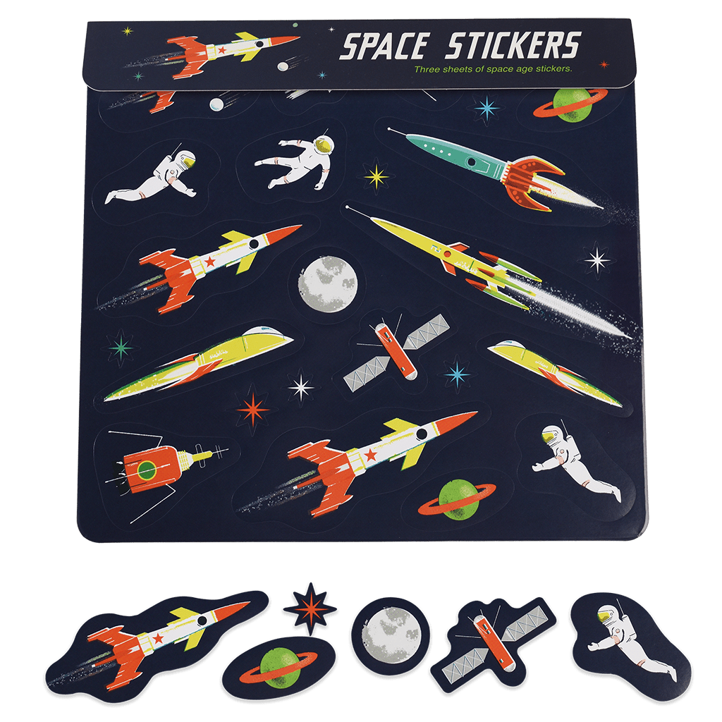 Rocket stickers (3 sheets) - Space Age | ﻿Rex London