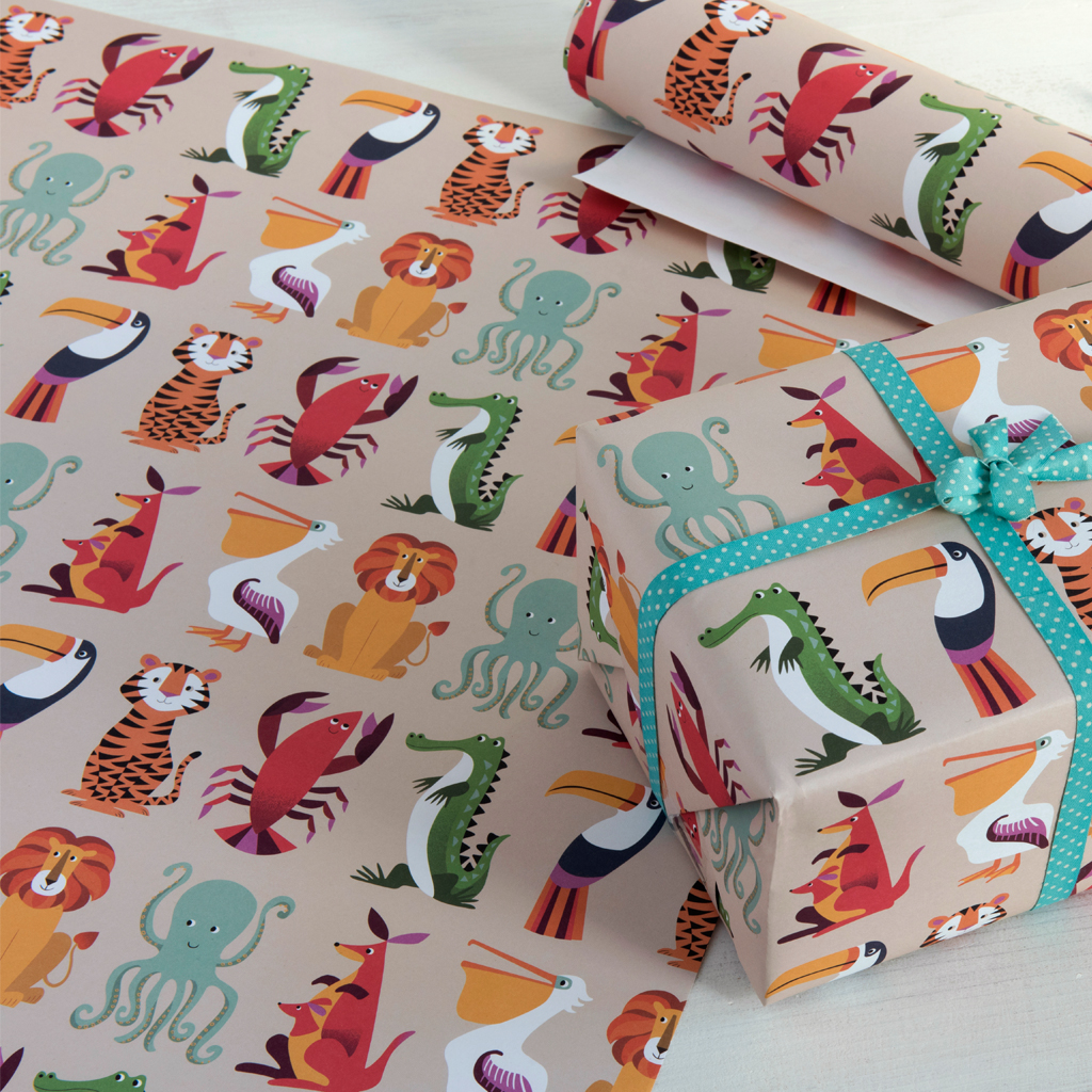 Colourful Creatures Wrap (5 Sheets) | ﻿Rex London