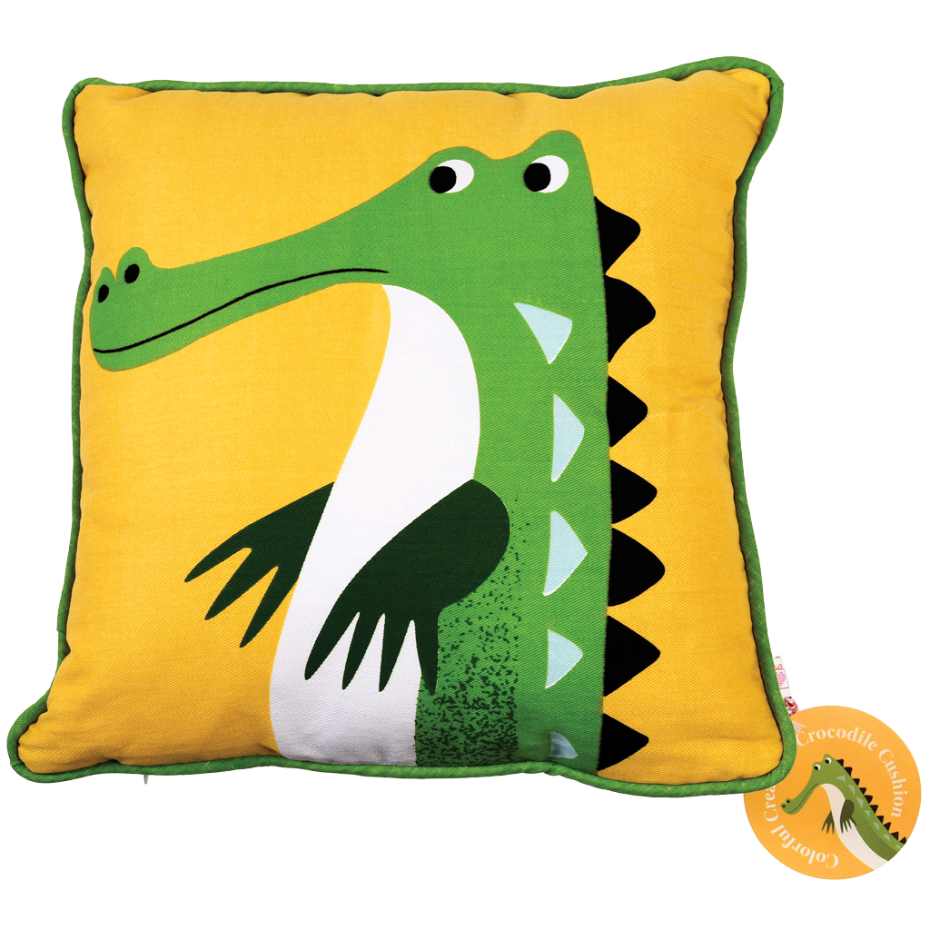 HARRY THE CROCODILE CUSHION WITH PAD | ﻿Rex London