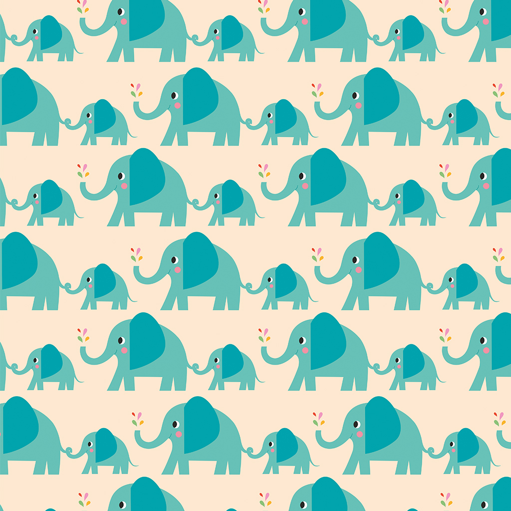 5 SHEETS OF ELVIS THE ELEPHANT WRAPPING PAPER | ﻿Rex London
