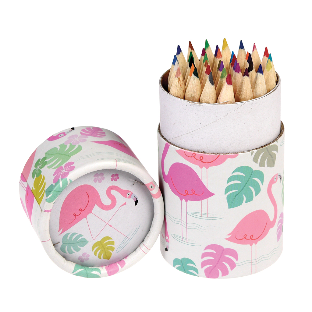 FLAMINGO BAY COLOURING PENCILS (SET OF 36) | ﻿Rex London