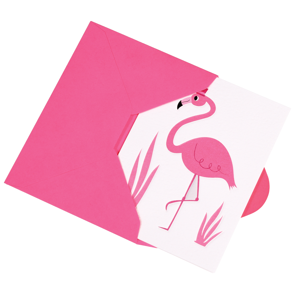 FLAMINGO BELL BOY CARD | ﻿Rex London