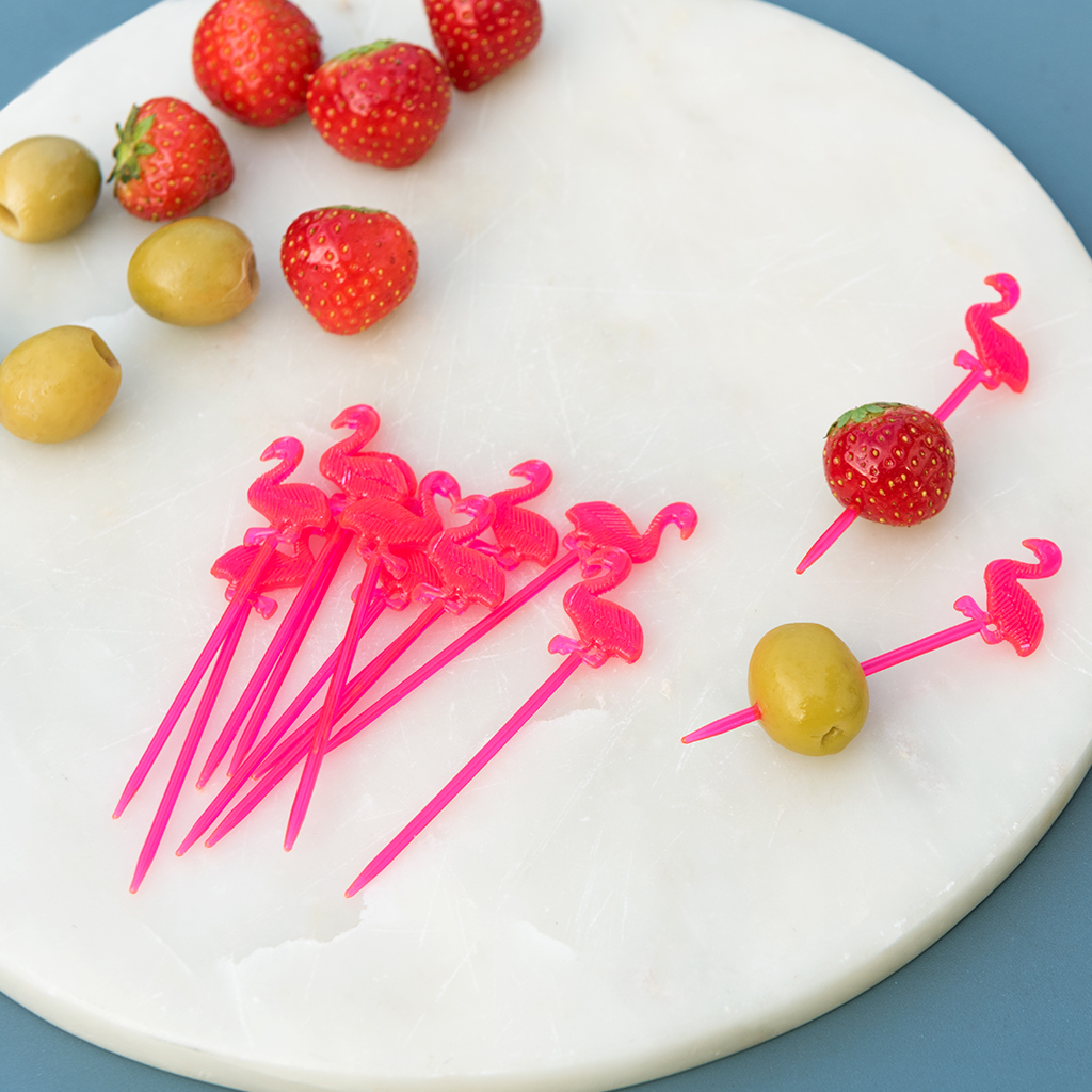 FLAMINGO COCKTAIL STICKS (SET OF 12) | ﻿Rex London