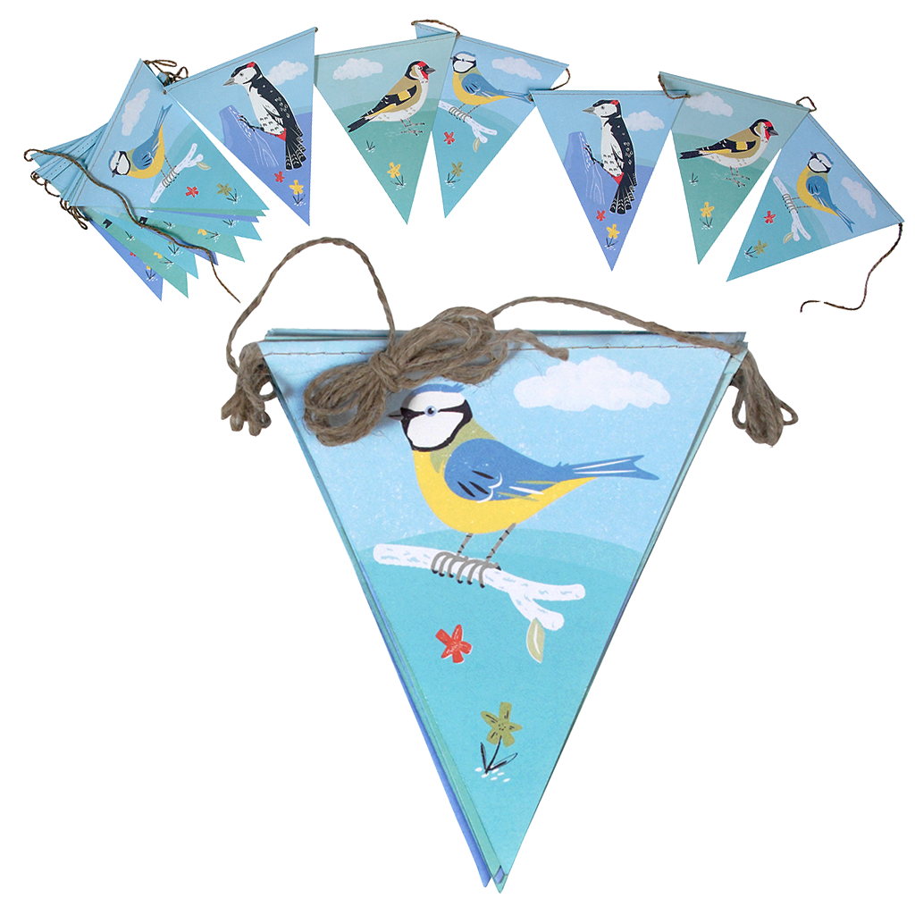 GARDEN BIRDS PAPER BUNTING | ﻿Rex London