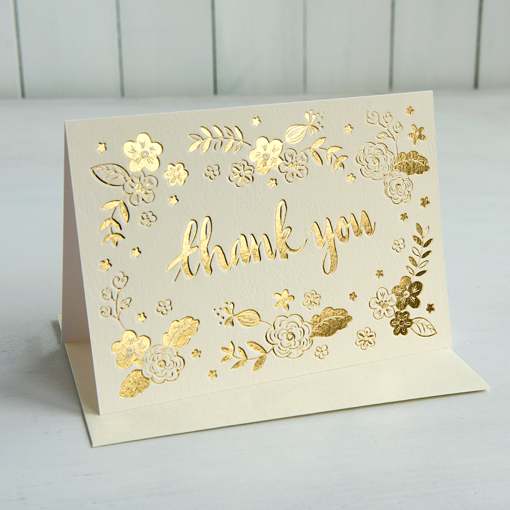 GOLD THANK YOU CARD | ﻿Rex London
