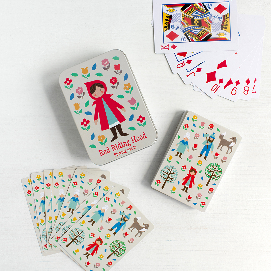 LITTLE RED RIDING HOOD PLAYING CARDS IN TIN | ﻿Rex London