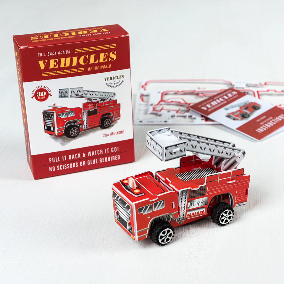 Make Your Own Pull Back Fire Engine | ﻿Rex London