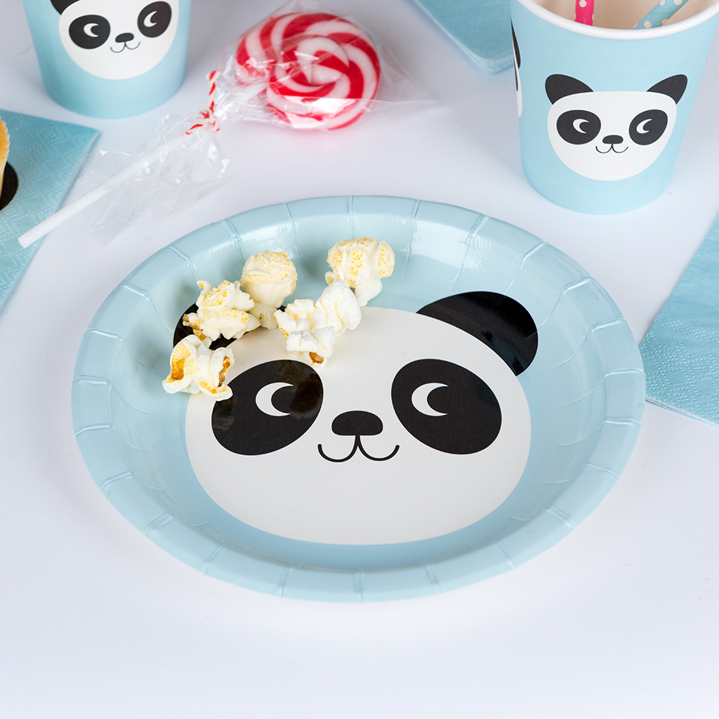 MIKO THE PANDA PAPER PLATES (SET OF 8) | ﻿Rex London