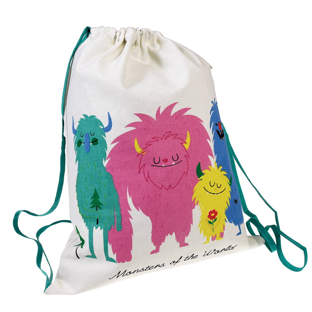 MONSTERS OF THE WORLD DRAWSTRING BAG | ﻿Rex London