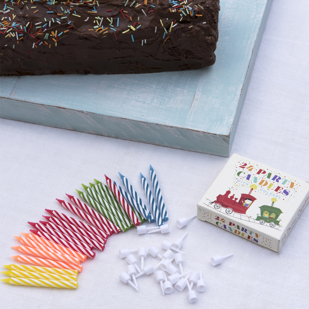 SET OF 24 PARTY TRAIN CANDLES | ﻿Rex London