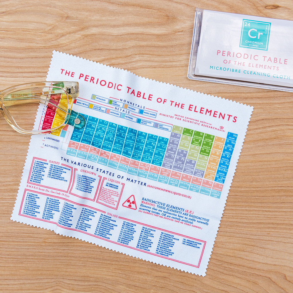 Periodic Table Glasses Cleaning Cloth | ﻿Rex London