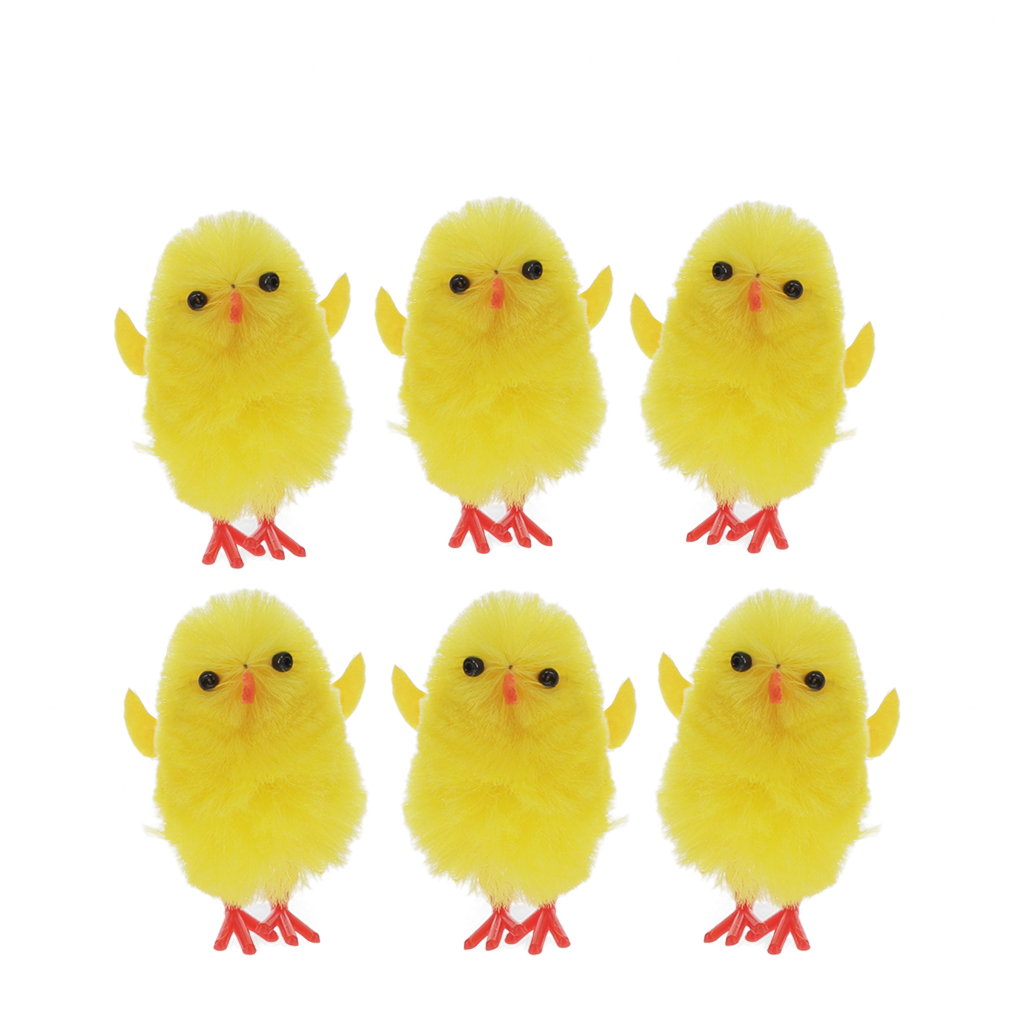 Fluffy Easter decorations (set of 6) - Mini chicks | ﻿Rex London