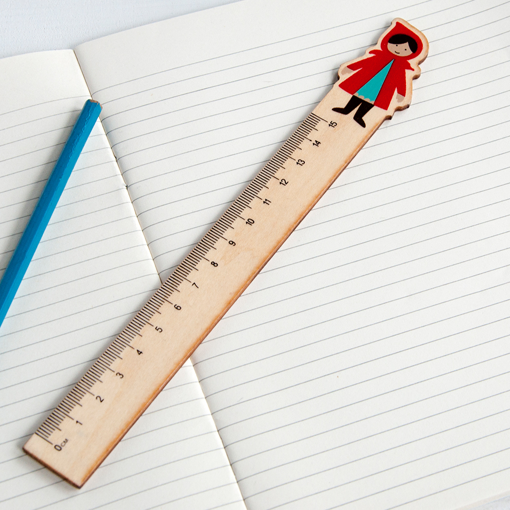 RED RIDING HOOD WOODEN RULER | ﻿Rex London