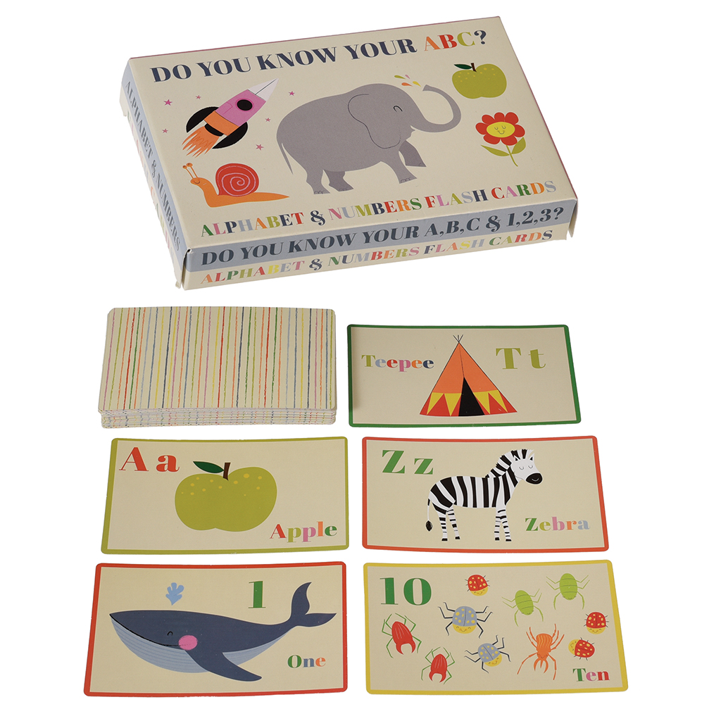 SET OF 36 ALPHABET AND NUMBER FLASH CARDS | ﻿Rex London