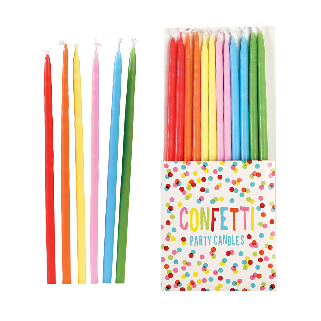LARGE CONFETTI CANDLES (SET OF 12) | ﻿Rex London