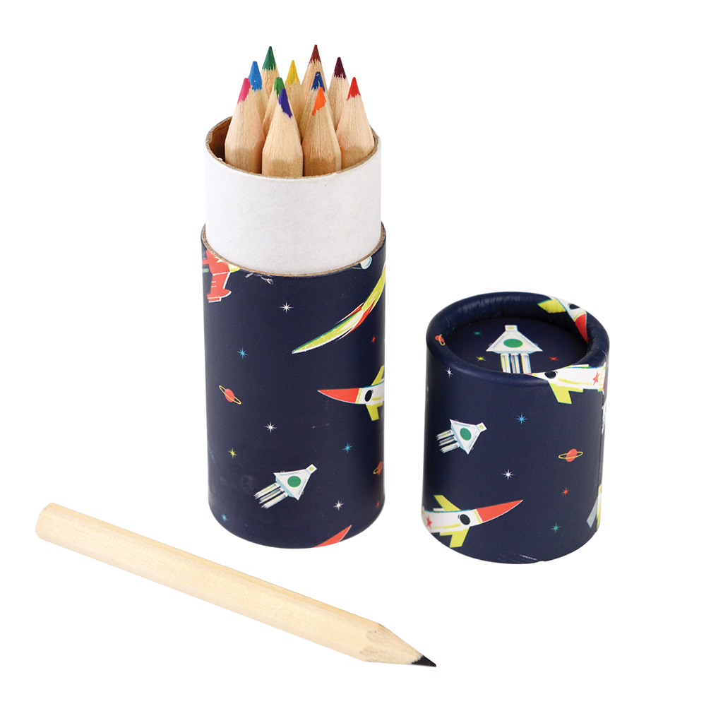 SPACE AGE COLOURING PENCILS (SET OF 12) | ﻿Rex London