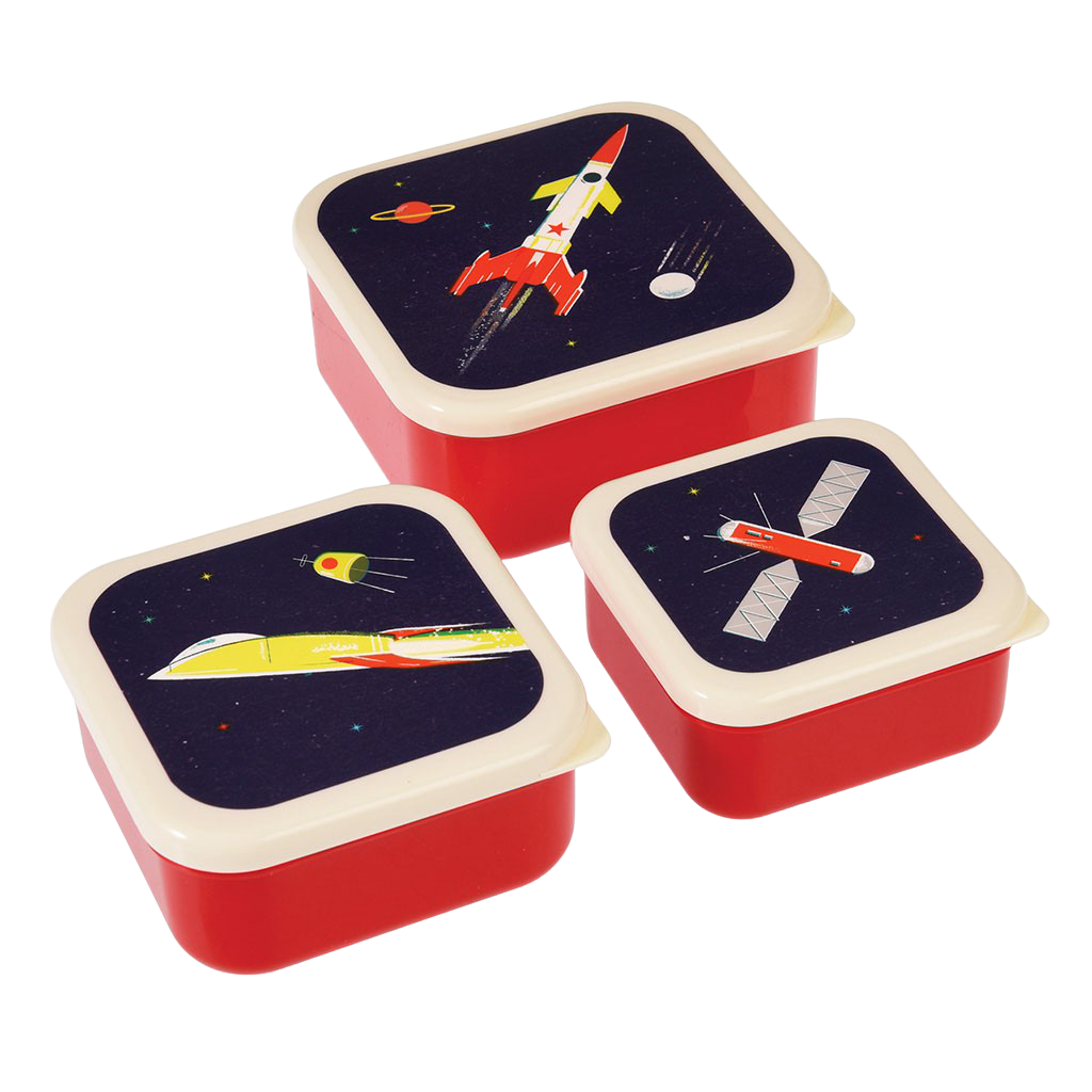 Snack boxes (set of 3) - Space Age | ﻿Rex London