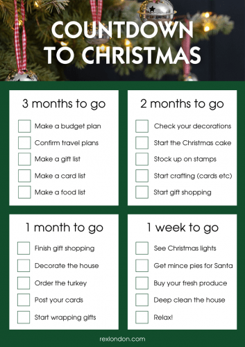Countdown to Christmas: a handy checklist | Rex London blog