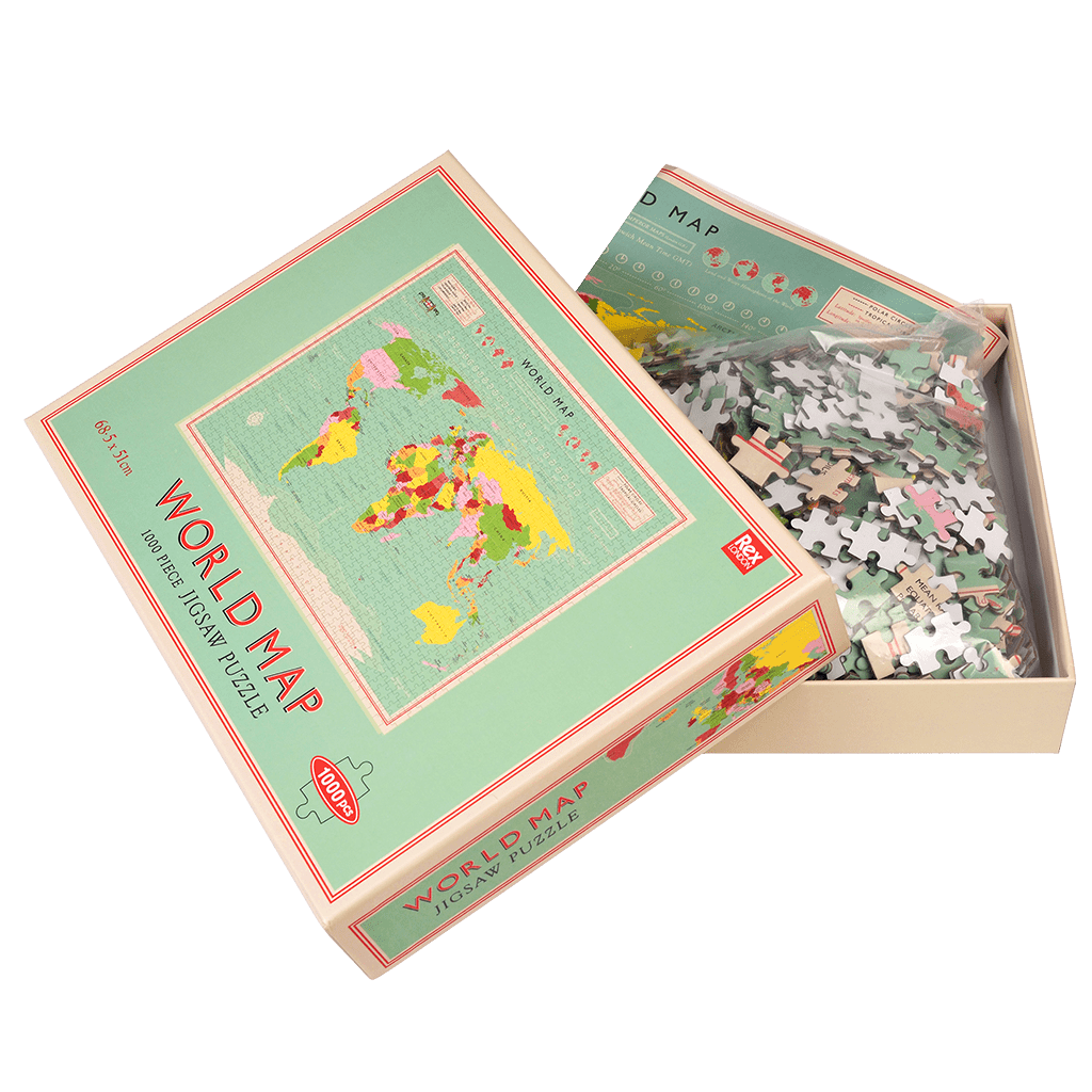Puzzle 1000 Pièces World Map | ﻿Rex London