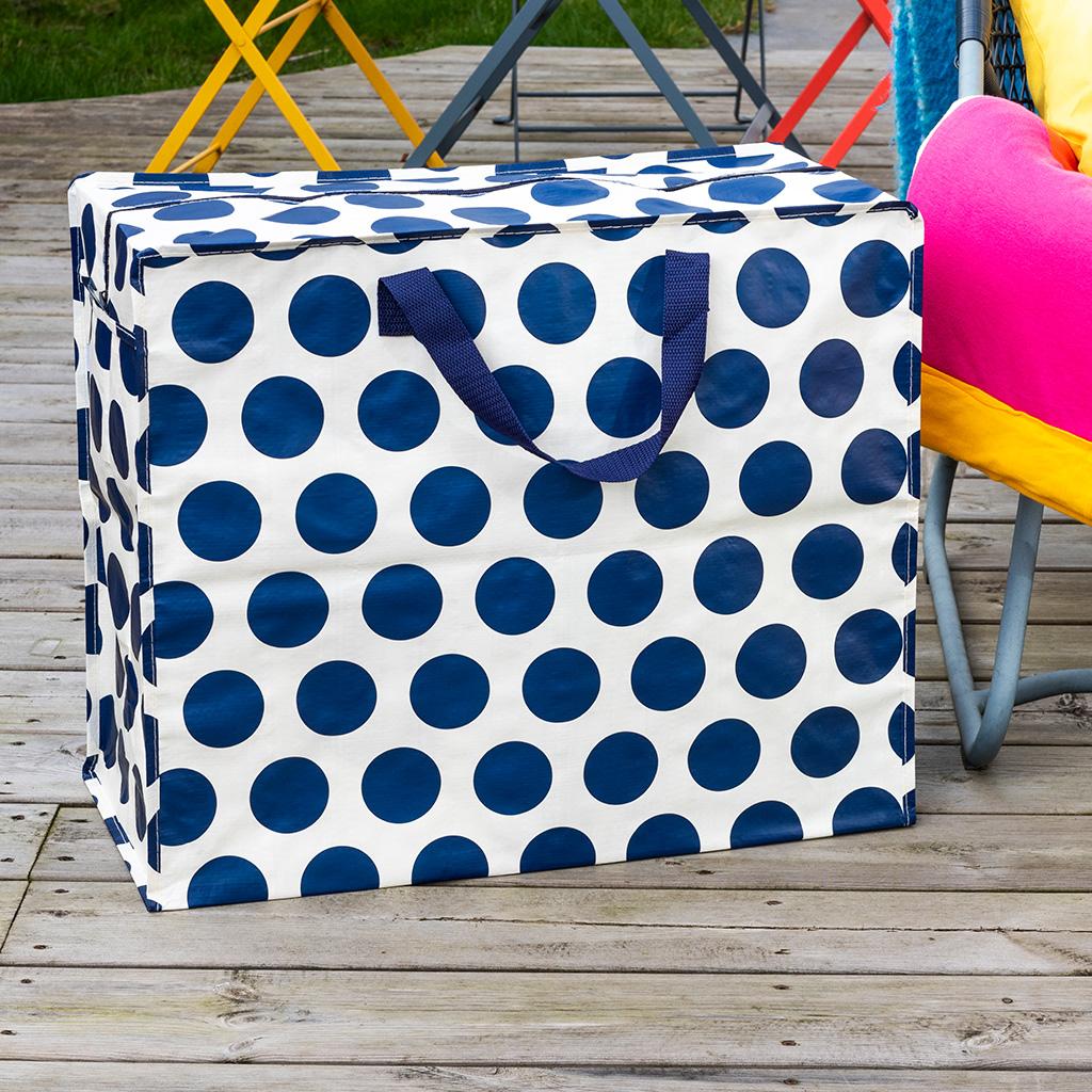 Navy On White Spotlight Jumbo Storage Bag | ﻿Rex London