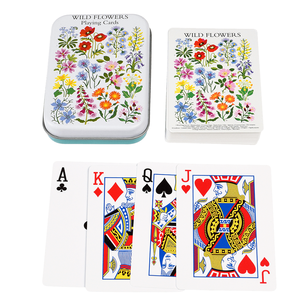 Wild Flowers Playing Cards In A Tin | ﻿Rex London