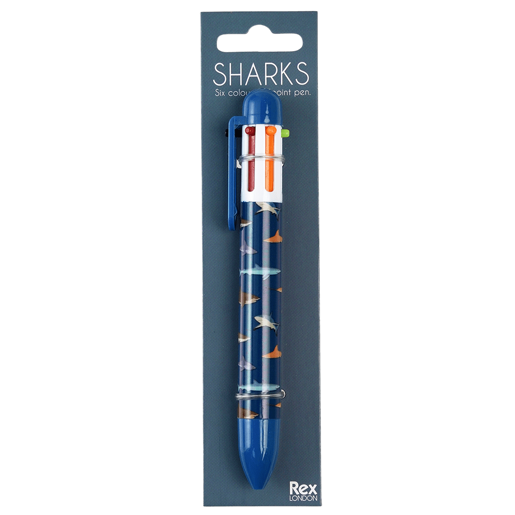 Sharks Six Colour Pen | ﻿Rex London