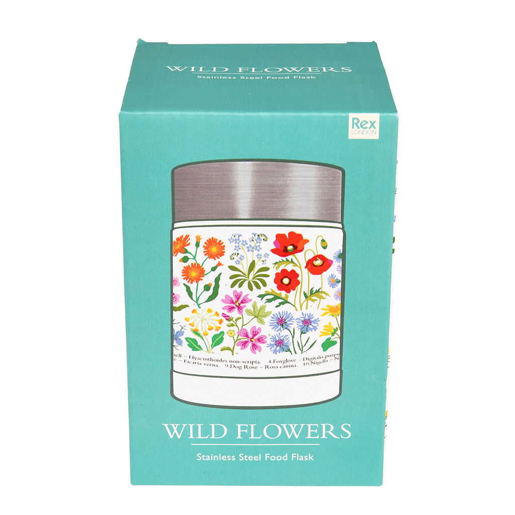 Wild Flowers Stainless Steel Food Flask | ﻿Rex London