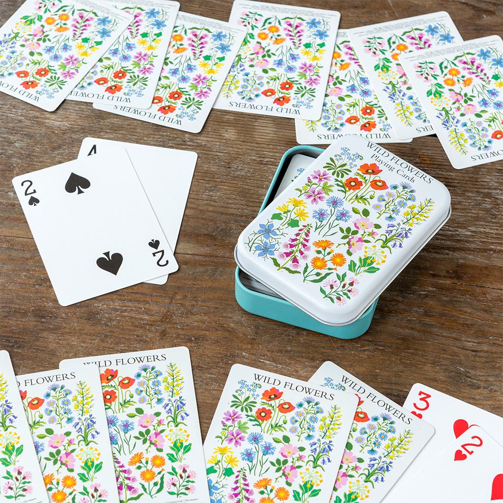 Wild Flowers Playing Cards In A Tin | ﻿Rex London