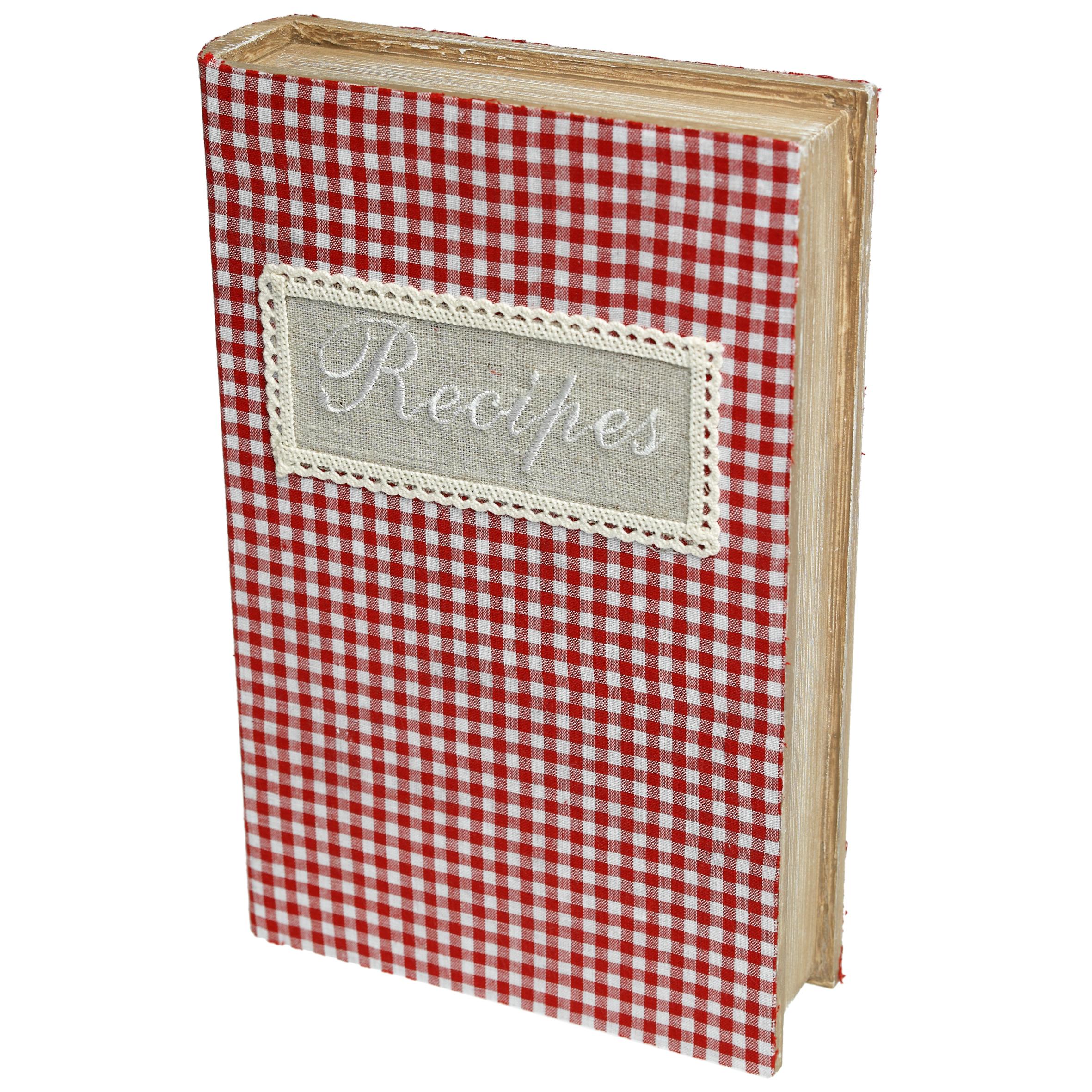Gingham Recipe Book Storage Box | ﻿Rex London