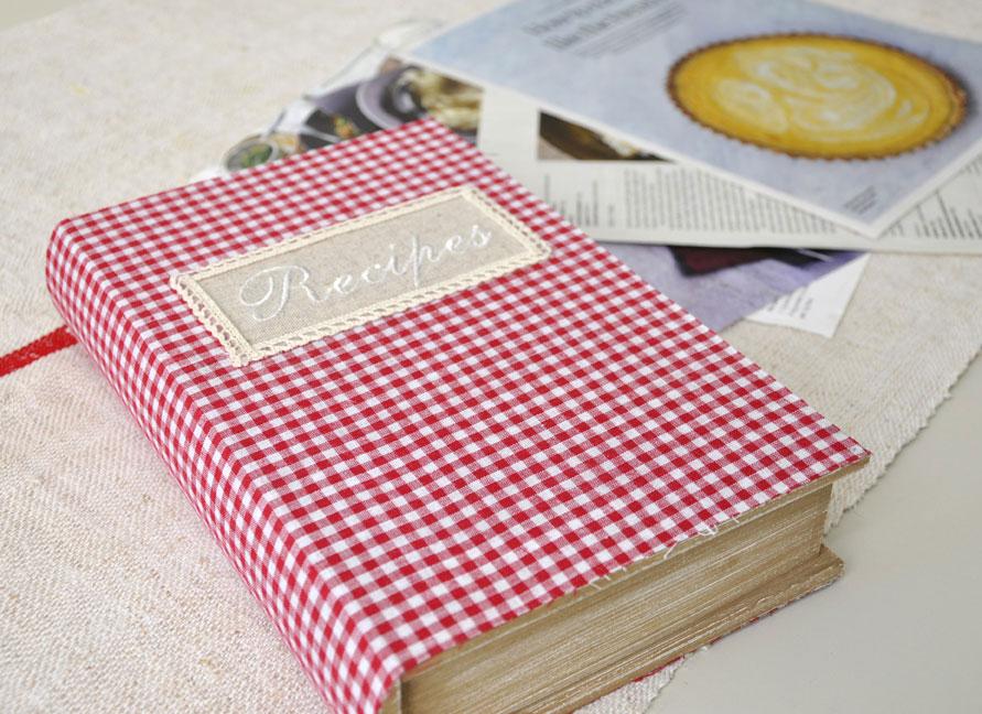 Gingham Recipe Book Storage Box | ﻿Rex London