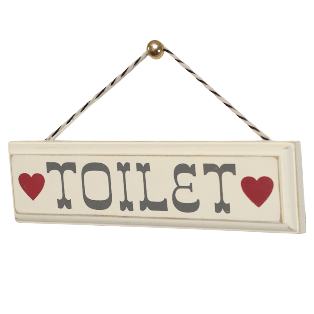 Rustic Wooden Toilet Sign | ﻿Rex London